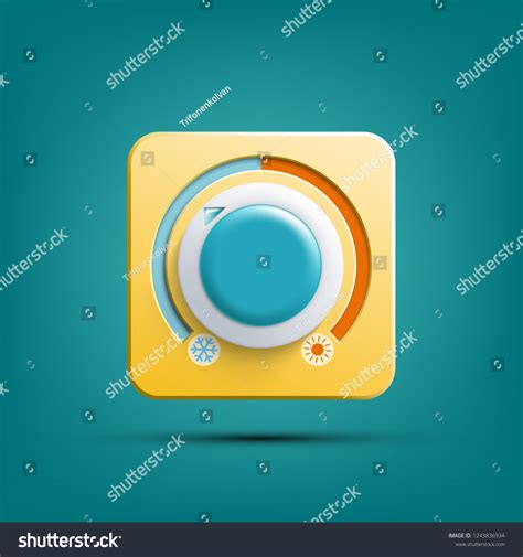 Icon Thermostat Climate Control Regulator Switch Stock Vector Royalty Free 1243836934