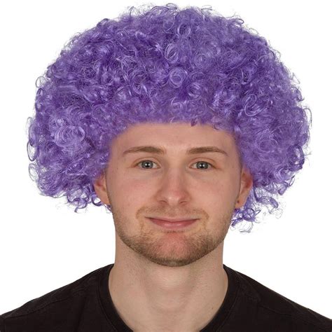 Purple Afro Wig Redstar Fancy Dress