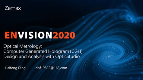 Customized Solution Optical Testing Computer Generated Hologram Cgh Design And Analysis With