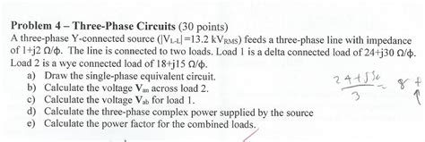 Solved Problem Three Phase Circuits Points A Chegg