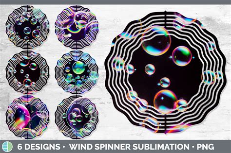 Bubbles Wind Spinner Sublimation Desig Graphic By Enliven Designs