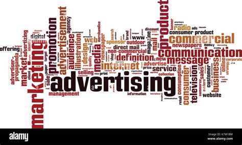 Advertising Word Cloud Concept Vector Illustration Stock Vector Image