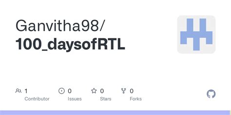 Github Ganvitha98100daysofrtl