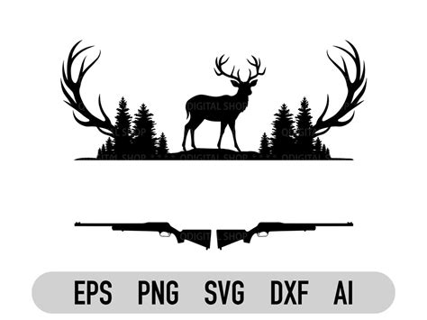 Deer Hunting Frame Svg Cut File Deer Svg Deer Png Hunting Svg