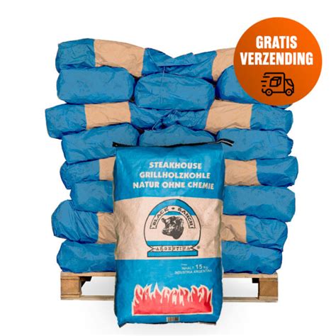 Pallet Black Ranch Quebracho Blanco Houtskool Argentinië á 30 Zakken Bij Grill Discounter