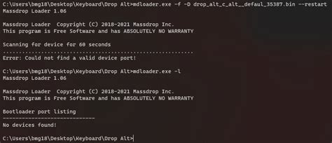 drop alt could not find a valid device port · issue 79 · massdrop