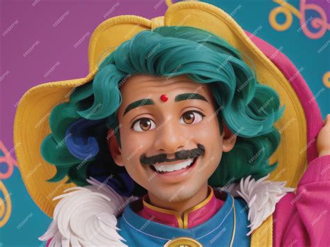 Premium Ai Image Portrait Of Beautiful Cheerful Indian Man With