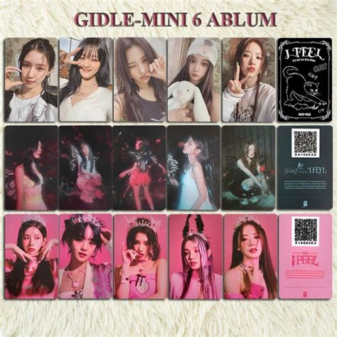 Kpop Photocards GIDLE OT Yuqi I Feel Album Lomo Cards Miyeon Soojin Shuhua G Idle Cards Jennie
