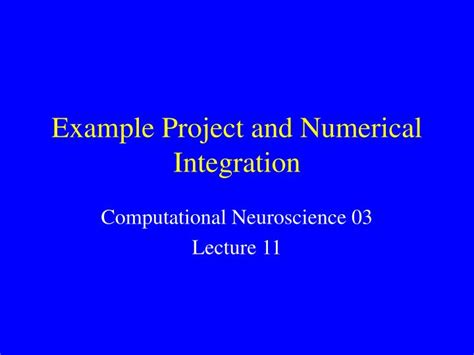 Ppt Example Project And Numerical Integration Powerpoint Presentation