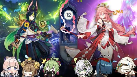 C1 Tighnari C0 Yae Quickbloom Abyss 3 5 Floor 12 Full Stars