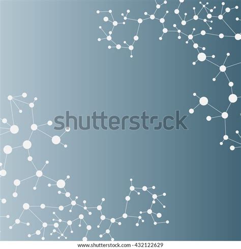 Molecule Communication Connected Dots Lines Science Stock Vector