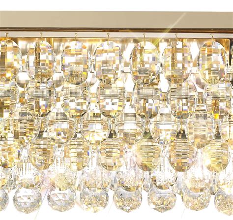 Brian Linear Flush Ceiling 5 Light E14 French Goldcrystal