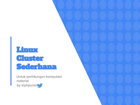 linux cluster sederhana speaker deck