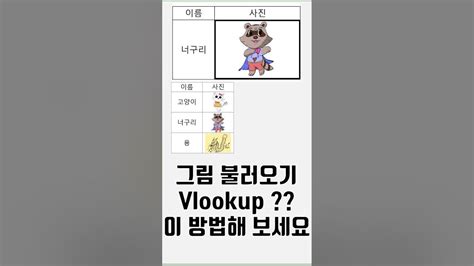 엑셀 그림 불러오기 Vlookup 처럼 Excel 엑셀실무 Youtube