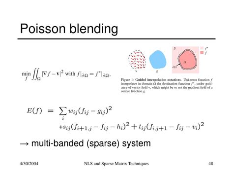 Ppt Non Linear Least Squares And Sparse Matrix Techniques