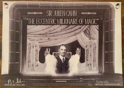 Sir Julien Cahn Signed Eccentric Millionaire Of Magic Poster Print