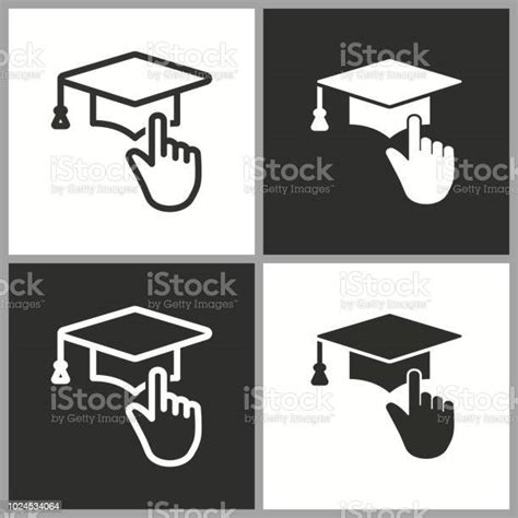 E러닝 교육 아이콘입니다 기호에 자세히 알아보기 벡터 일러스트 절연입니다 간단한 그림입니다 교육에 대한 스톡 벡터 아트 및 기타 이미지 Istock