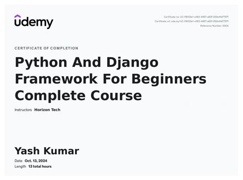 Yash Kumar On Linkedin Python Coding Udemy Udemycourse Complete Completecertificate Course