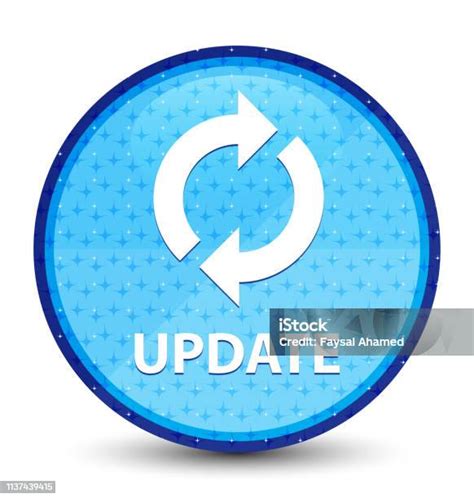 업데이트 갤럭시 시안 블루 라운드 버튼 개선에 대한 스톡 벡터 아트 및 기타 이미지 개선 그림자 돌기 Istock
