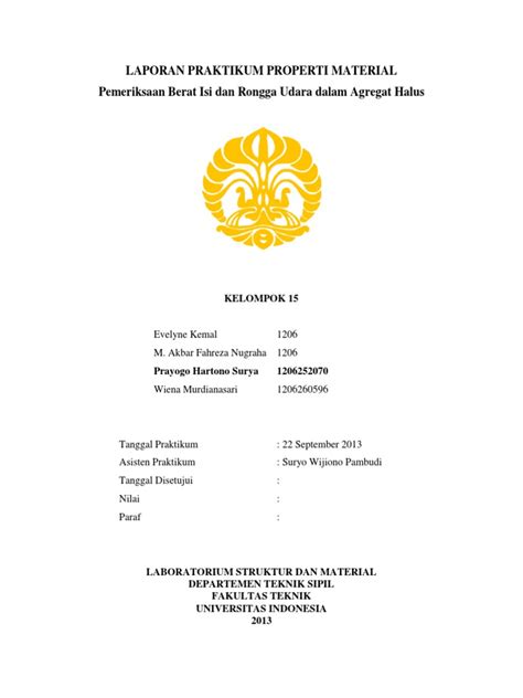 Laporan Praktikum Berat Jenis Dan Berat Isi Tanah Terlengkap Riset