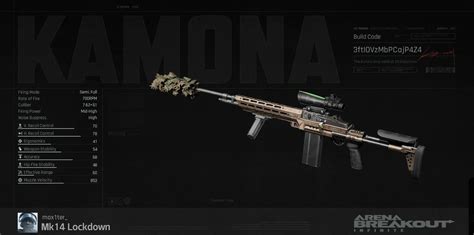 Best Mk14 Build And Meta Loadout Mk14 Lockdown Arena Breakout