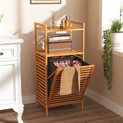 Bamboo Laundry Hamper Stand Hamper Cabinet 201247inch On Sale