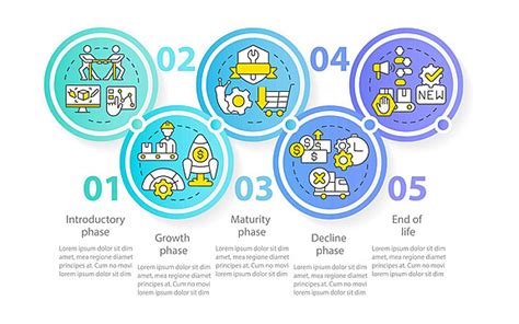 Stages Of Product Lifecycle Circle Infographic Template Chart Lifecycle Design Vector Chart