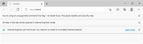 Java Edge Browser In Ie Mode Is Throwing An Error Message Internet Explorer Cant Be Found