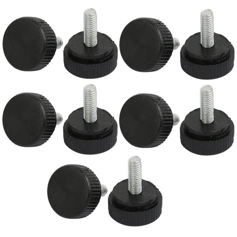 M3x8mm Male Threadstraight Round Knurled Grip Clamping Knob 10pcs