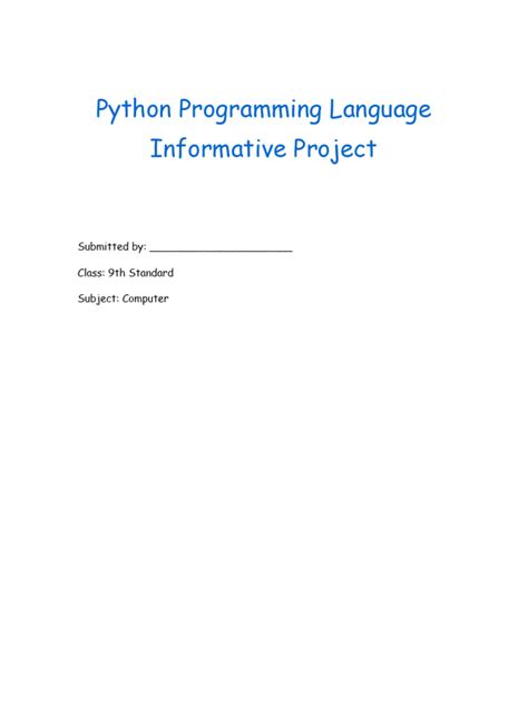 Python Project | PDF