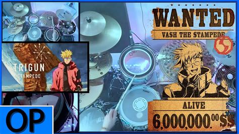Trigun Stampede Op 1 Kvi Baba TOMBI Drum Cover YouTube
