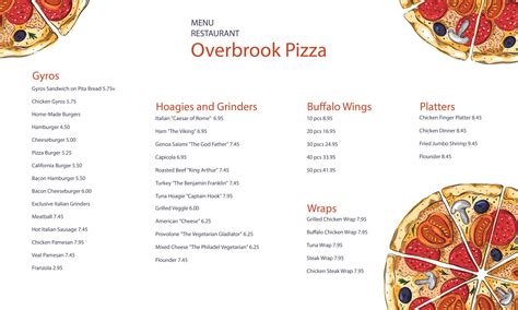 Overbrook Pizza Menu Updated February 2024