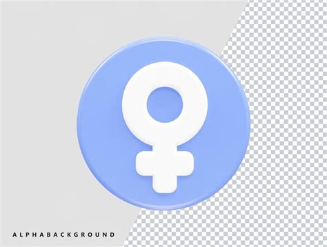 Premium Psd Female Icon 3d Rendering Element Vector