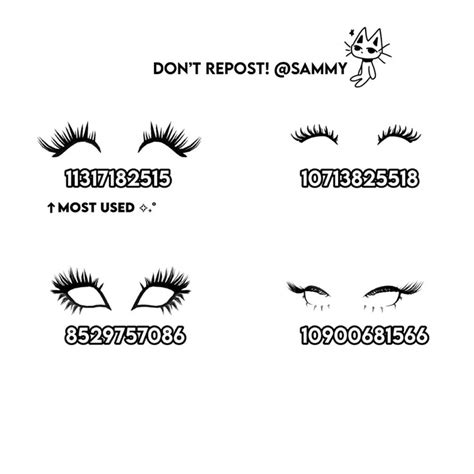 Four Different Eyelashes With The Words 1 Most Used