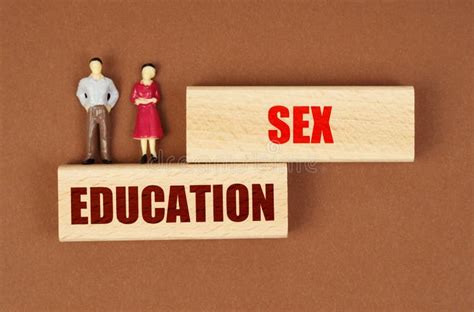 On Wooden Blocks With The Inscription Sex Education There Are