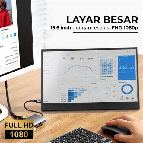 Jual Zeuslap Portable Monitor Fhd Ips 15 6 Inch 1080p Touchscreen