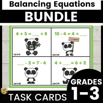 Task Card BUNDLE Balancing Equations Task Cards Adding And Subtracting