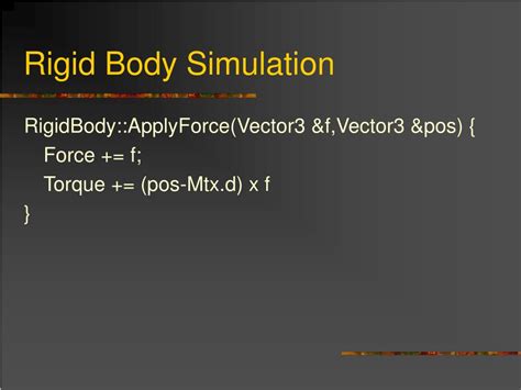 ppt rigid body dynamics powerpoint presentation free download id