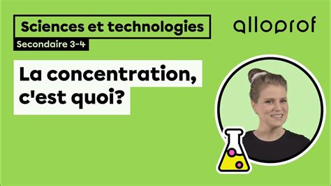Les Calculs De Concentration En G L Et En Alloprof