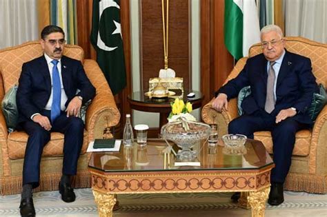 نگران وزیراعظم انوارالحق کاکڑ کی فلسطینی صدر سے ملاقات Ummat News
