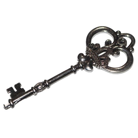 Vintage Skeleton Key Pendant For Wicca Divination And Spells Crown