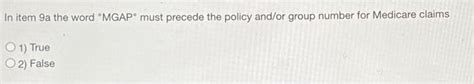 Solved In Item A The Word Mgap Must Precede The Policy Chegg
