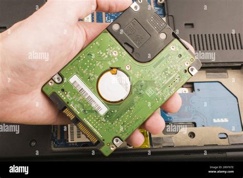 Cyber Data Attack Concept Broken Laptop Crash Motherboard Memory