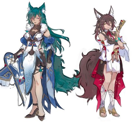 Hsr Fox Girls Sketch Honkai Star Rail Hoyolab