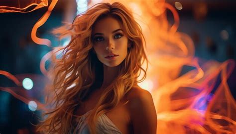 Premium Ai Image Lightining And Beaufitul Woman Portrait Photography