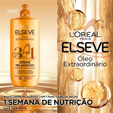 Creme De Pentear Elseve Óleo Extraordinário 3 Em 1 Beleza Na Web