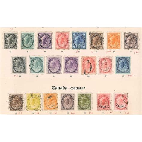 Canada 1897 98 Set 8 Mainly Used The ½c And 8c Mm Plus 1898