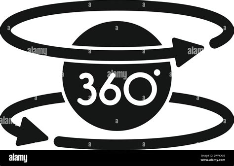 360 Degree Footage Icon Simple Vector Virtual Tour Electronic App