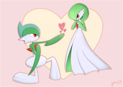 Gallade And Gardevoir Valentines By Jessicasn On Deviantart