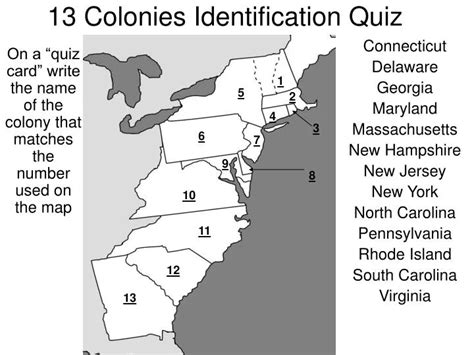 The Colonies Map Quiz